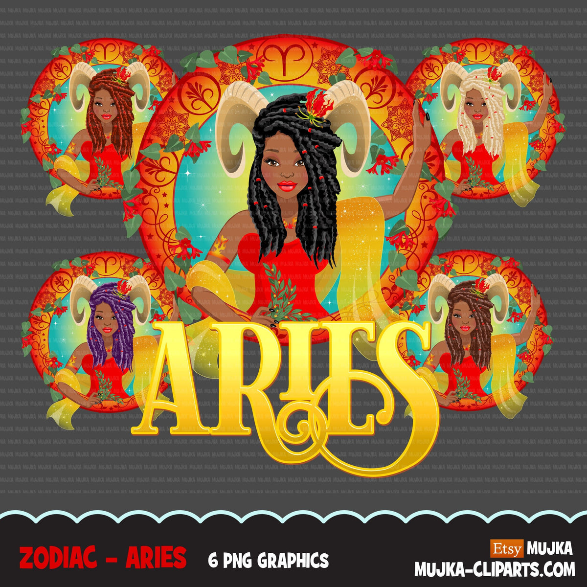 Zodiac Aries Clipart, Png digital download, Sublimation Graphics for C ...