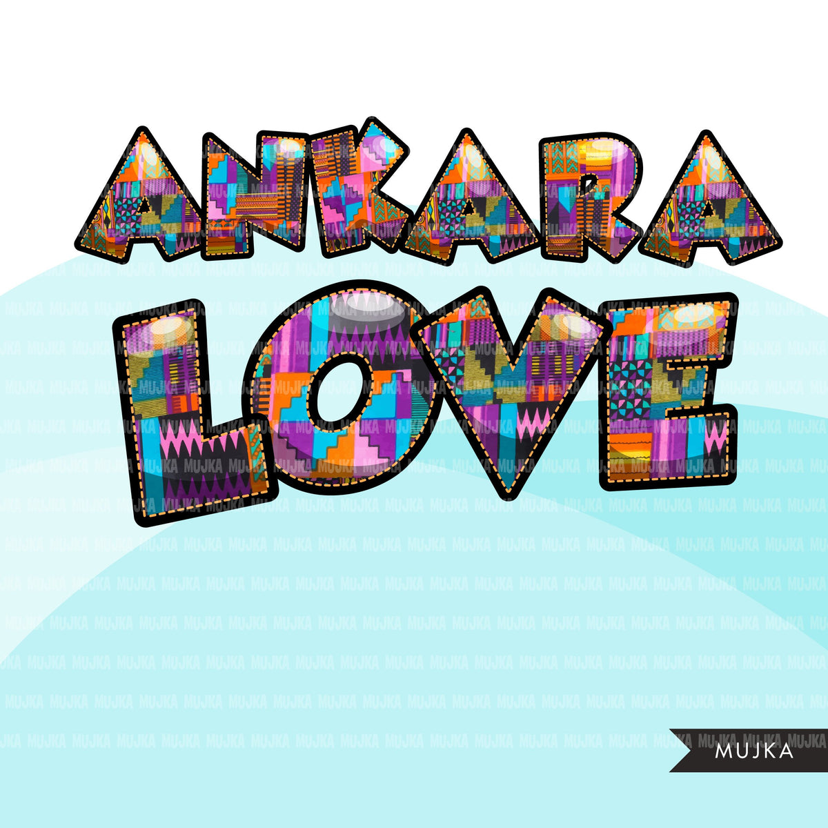 Ankara African Alphabet Clipart, stackable, black history letters, Kwa ...