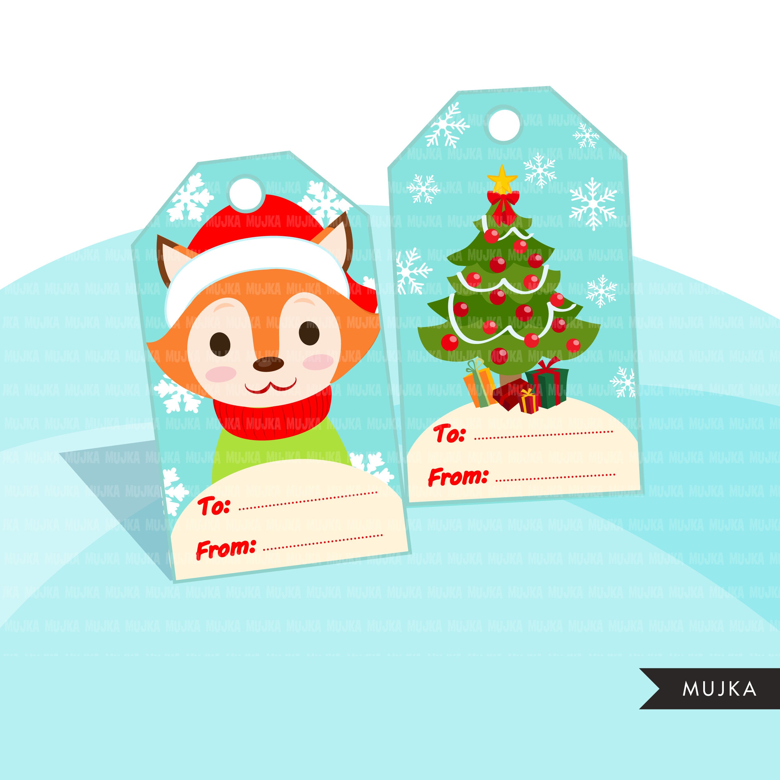Cute Christmas Name Tags