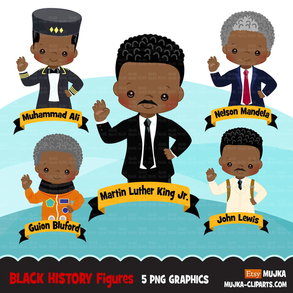 Black history clipart, black history figures Martin Luther King Jr, Ne ...