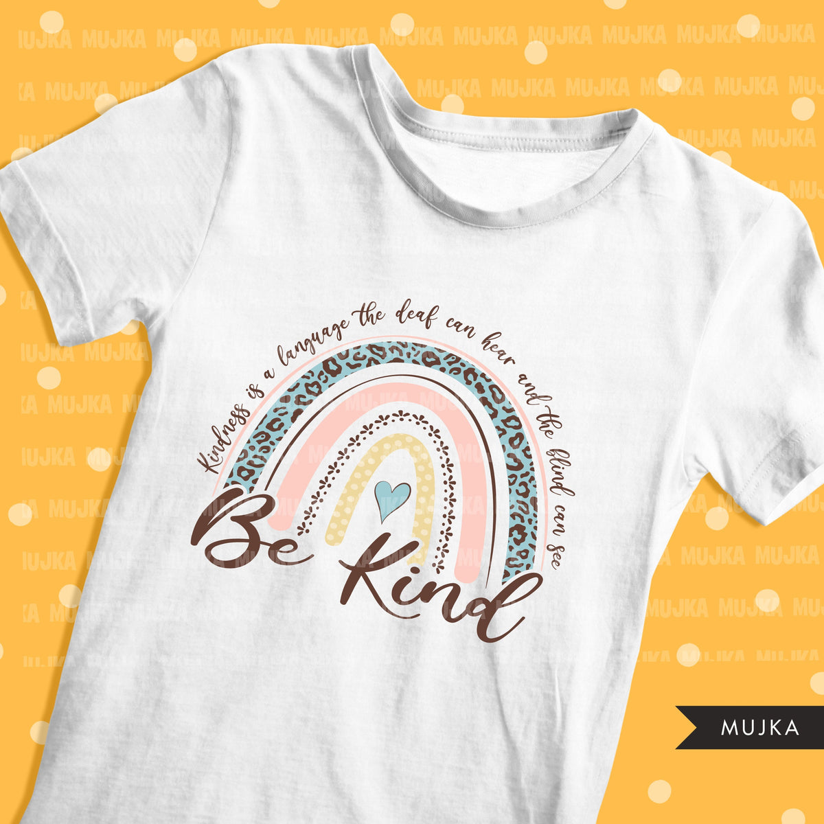 Be Kind rainbow, be kind sublimation, Boho rainbow clipart, be kind sh ...