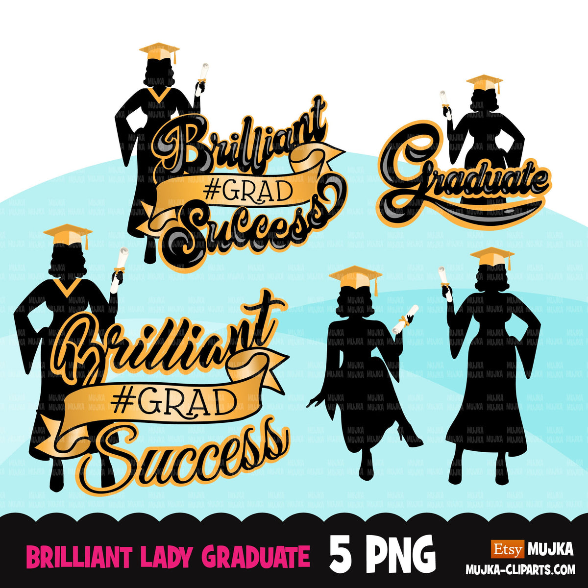 Grad Clipart, Graduation 2023 png, Brilliant grad sublimation designs ...