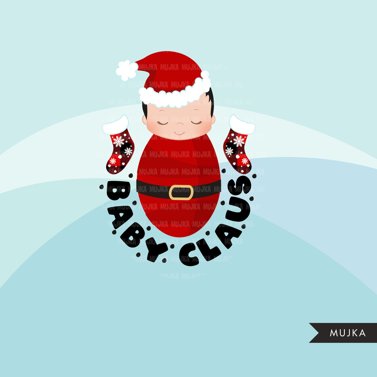 Baby Claus Clipart Bundle, cute Christmas baby clipart, baby Claus png ...