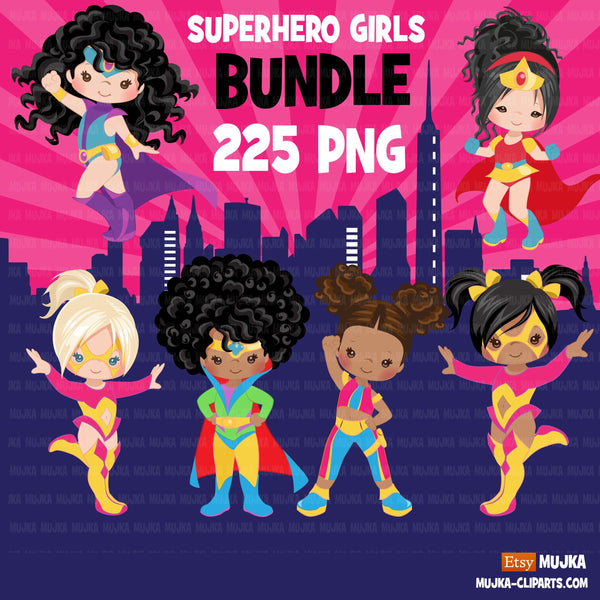 Superhero png, superhero birthday, superhero bundle, super hero girls ...