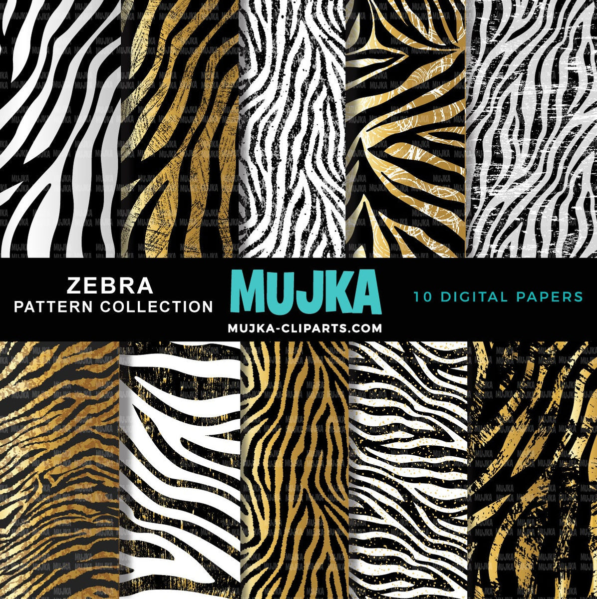 Zebra digital papers, zebra seamless pattern, sublimation designs, dig ...
