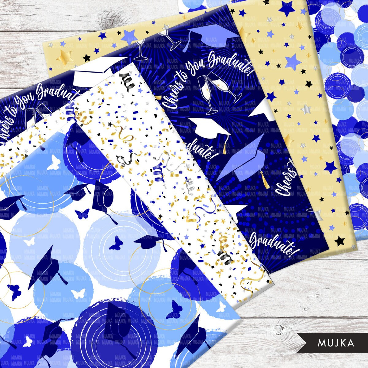 Graduation digital papers, school patterns, graduates patterns, seamle ...