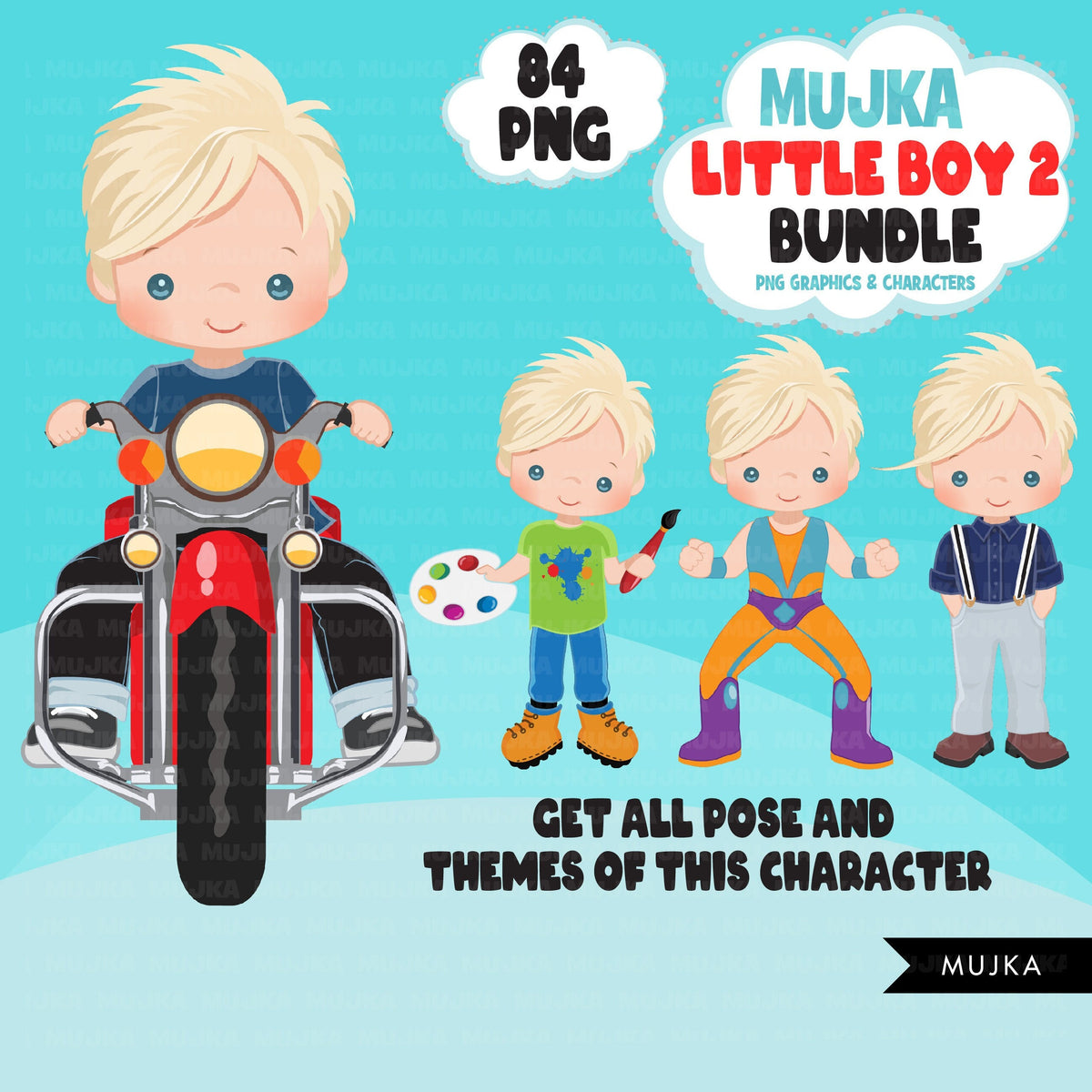 Cute boy png Bundle, Blonde boy magic, Cute boy art, little boy digita ...
