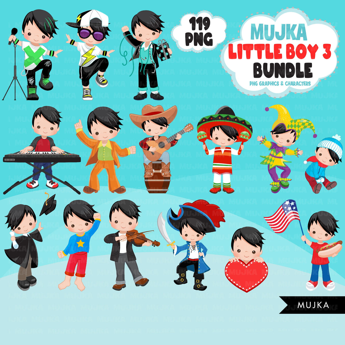 Cute boy png Bundle, Brunette boy magic, Cute boy art, little boy digi ...