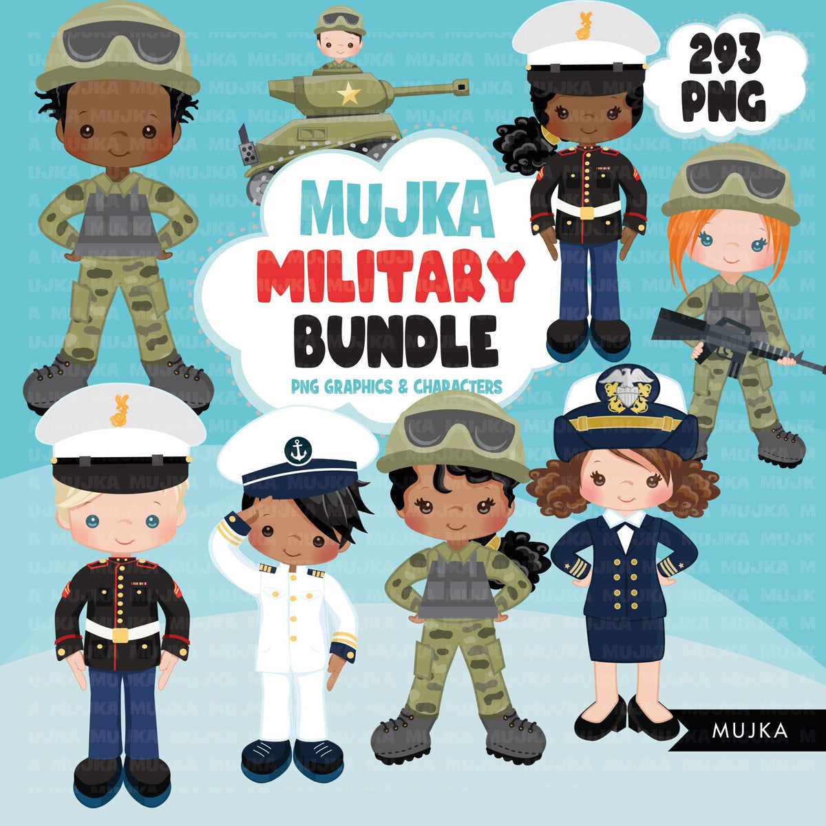 Military PNG Bundle, Soldier clipart, tank soldiers, marines, navy, mi ...