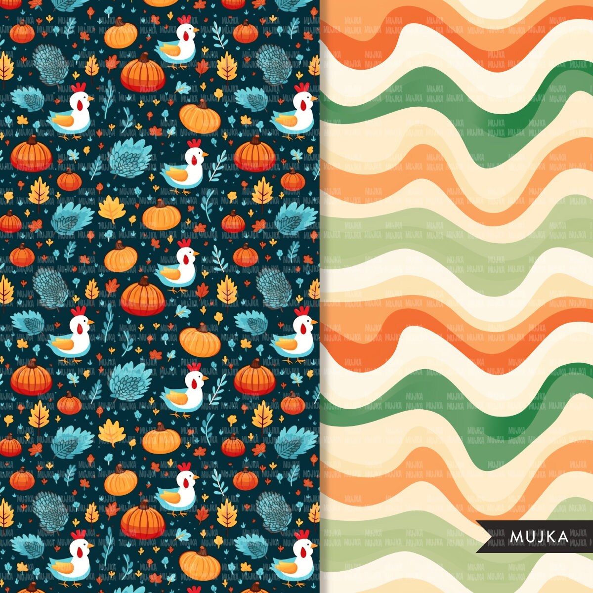 Fall digital paper Pumpkin spice digital paper Thanksgiving digital pa ...