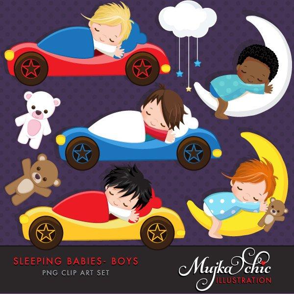 Sleeping Babies in car beds, baby clipart – MUJKA CLIPARTS