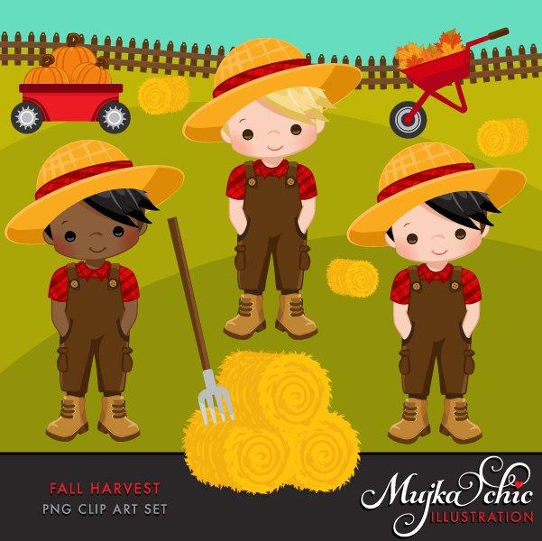 Farm clipart Fall Harvest, Boy fall – MUJKA CLIPARTS