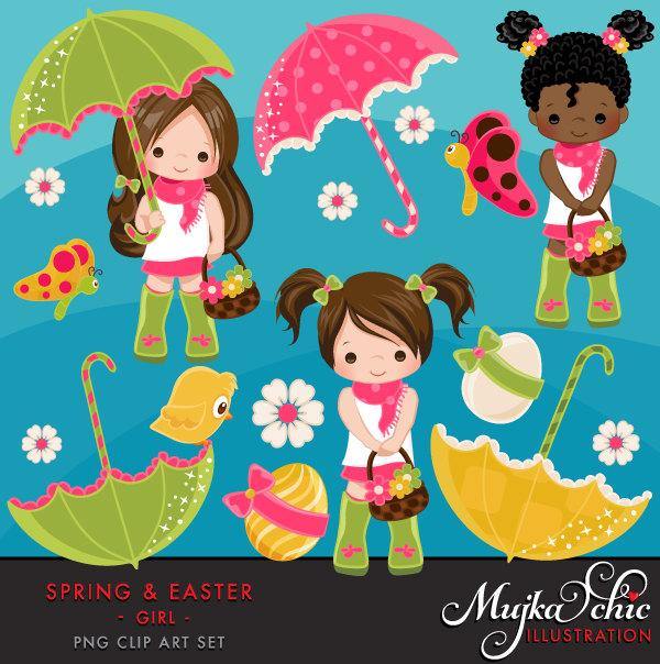 Spring & Easter Cliparts for Girls – MUJKA CLIPARTS
